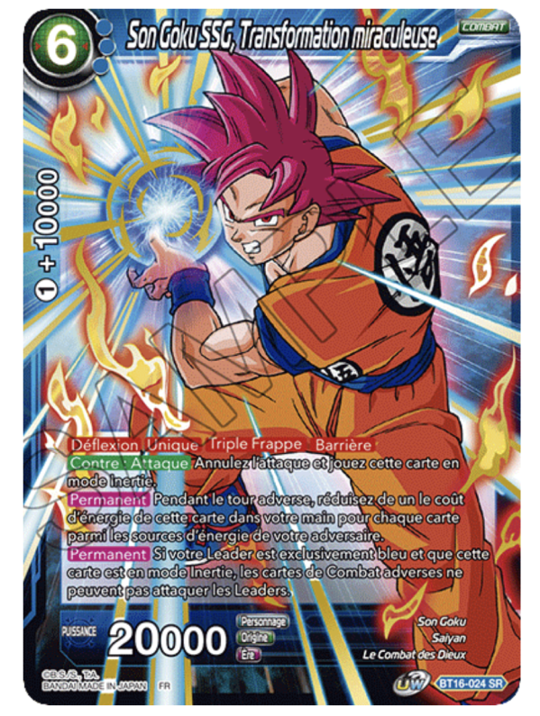 Bulle en Stock - BT16-024 (SR) - SON GOKU SSG, TRANSFORMATION MIRACULEUSE